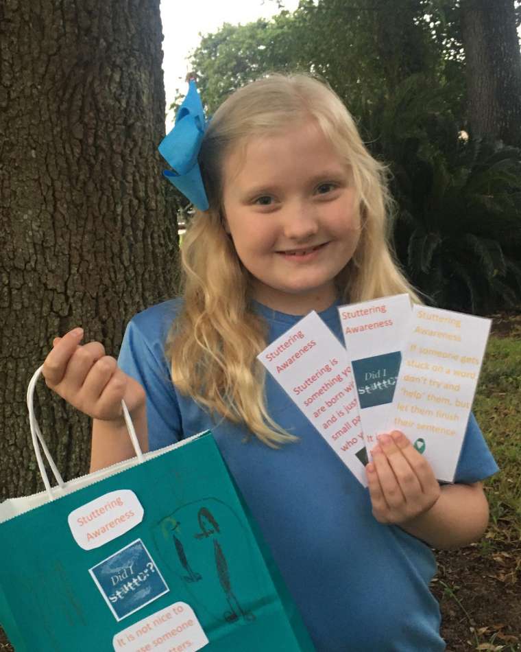 Student Raising Stuttering Awareness - St. Paul Catholic School